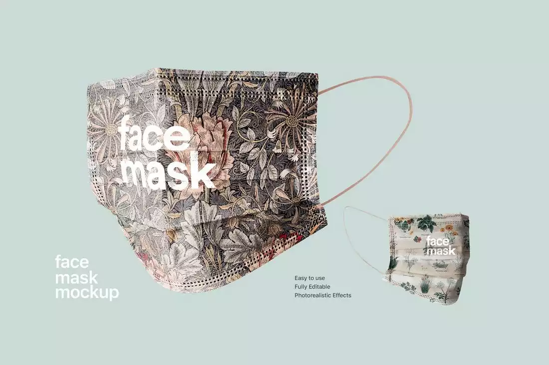 Face Mask Mockup With Closeup View | Design Shack