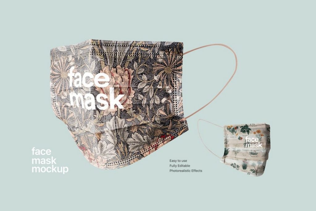 35+ Face Mask Mockup Templates & Overlays | Design Shack