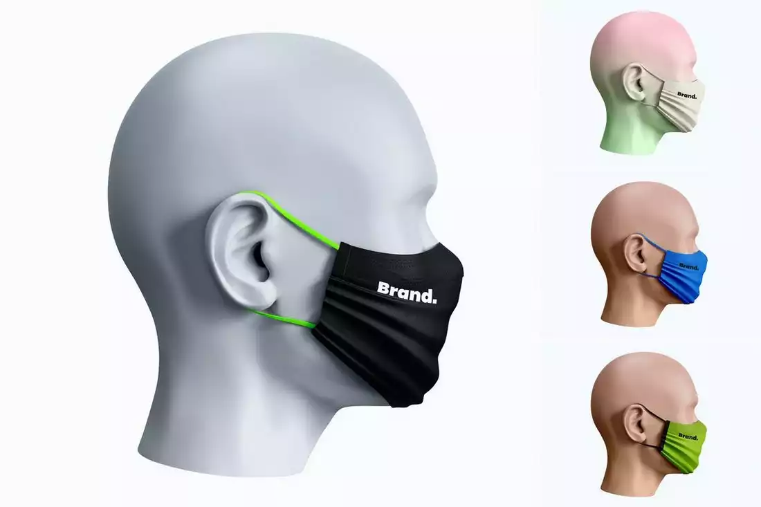 Face Mask Mockup With Side View | Design Shack