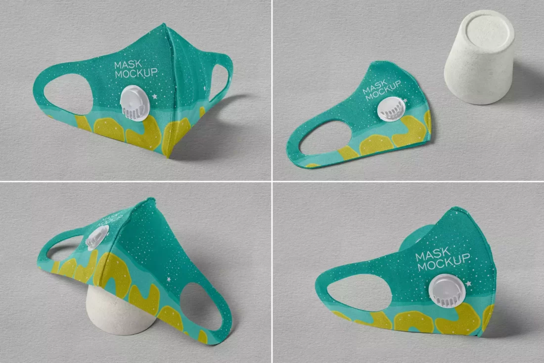 Fabric Face Mask Mockups | Design Shack