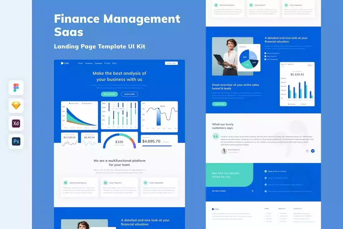 Finance SaaS Website Adobe XD UI Kit | Design Shack Finance SaaS Website Adobe XD UI Kit | Design Shack