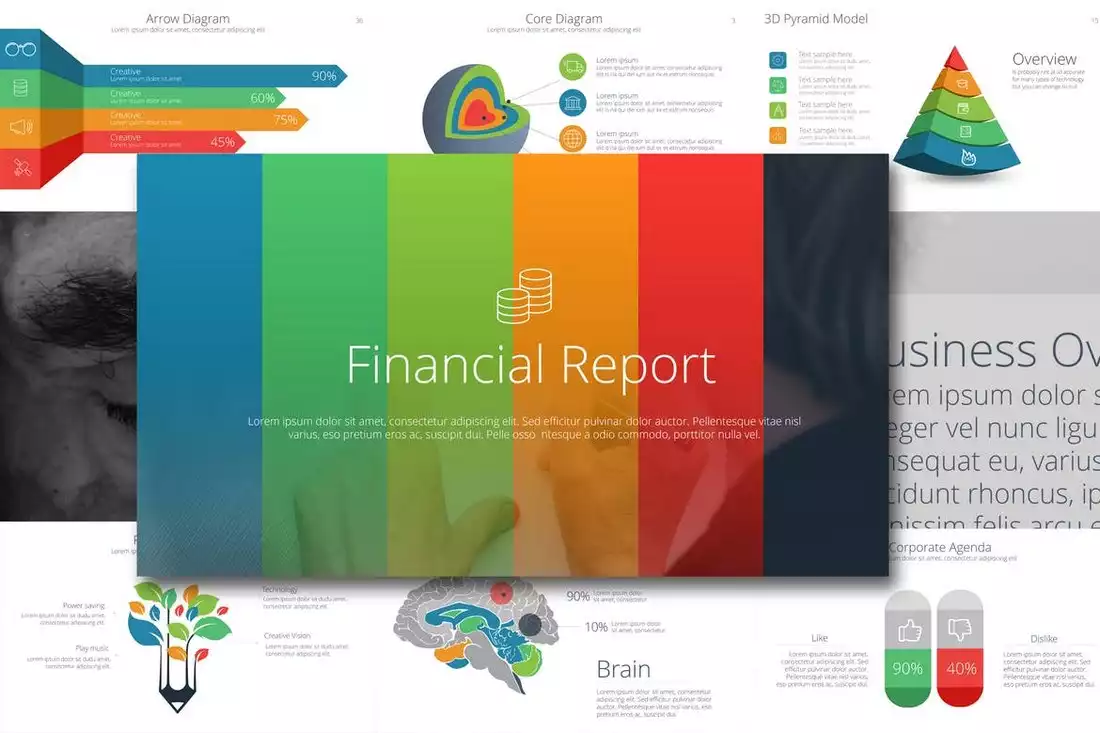 Financial Report Keynote Template | Design Shack