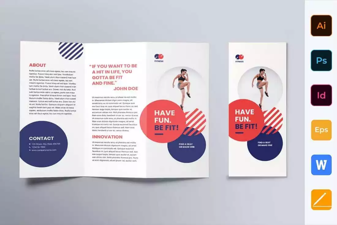 Fitness Trainer Brochure Template | Design Shack