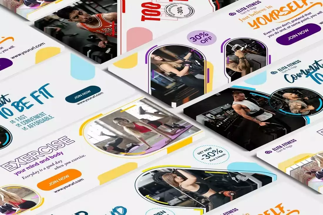 Fitness & Yoga Twitter Header Design Templates | Design Shack