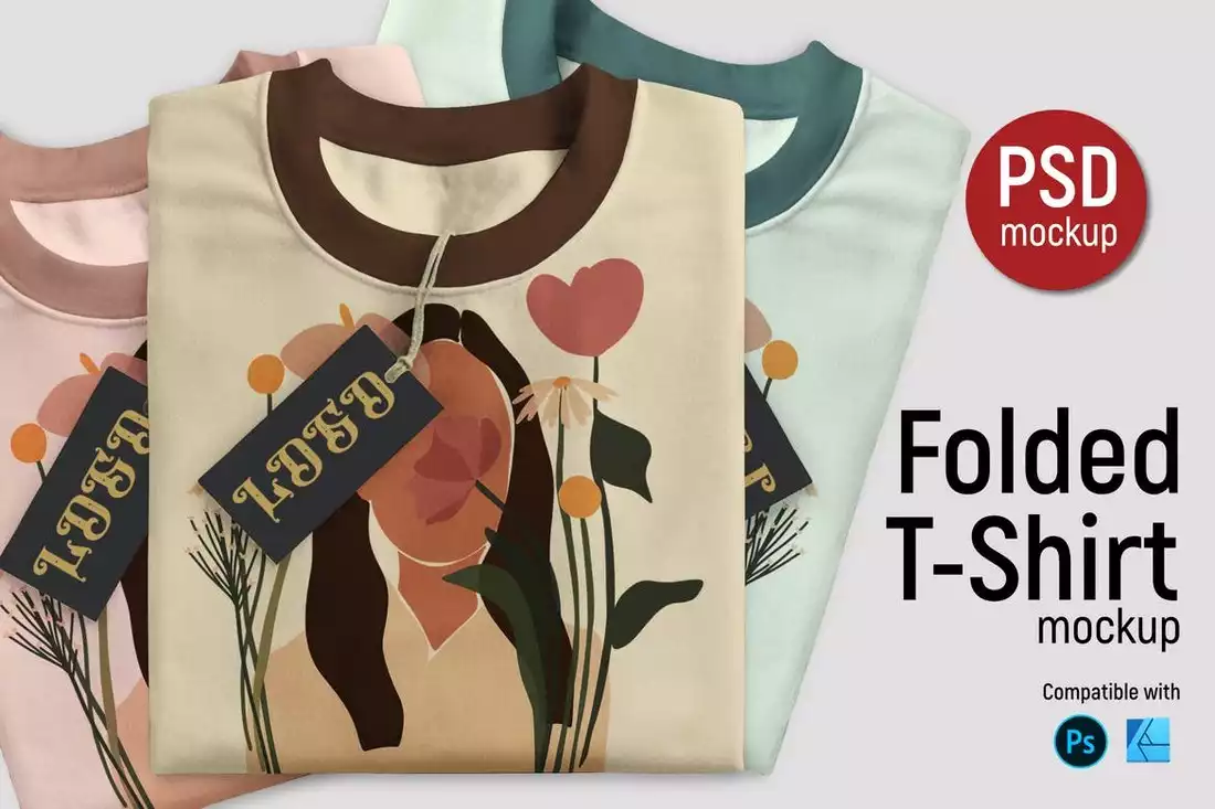 Folded T-Shirt Mockup for Affinity Designer | Design Shack