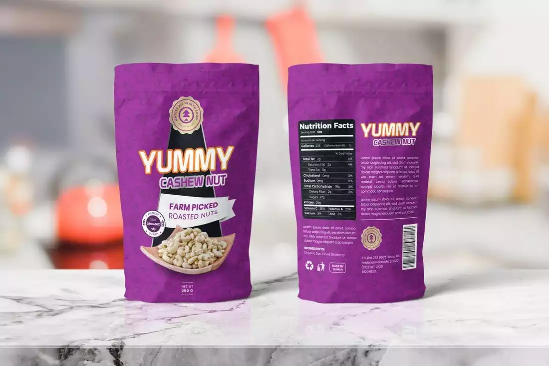 Food Pouch Packaging Templates | Design Shack