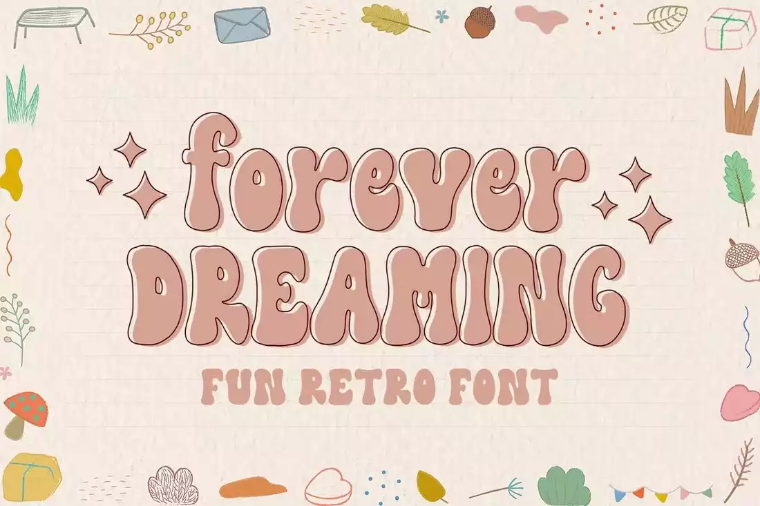 Forever Dreaming Cute Retro 70s Font | Design Shack