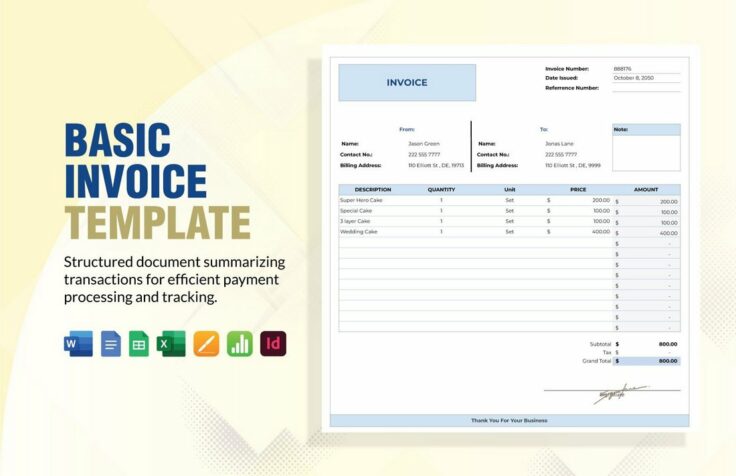 12+ Best Invoice Templates for Google Docs | Design Shack