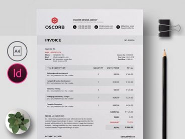 20+ Best Invoice Templates for InDesign & Illustrator (Free + Premium ...
