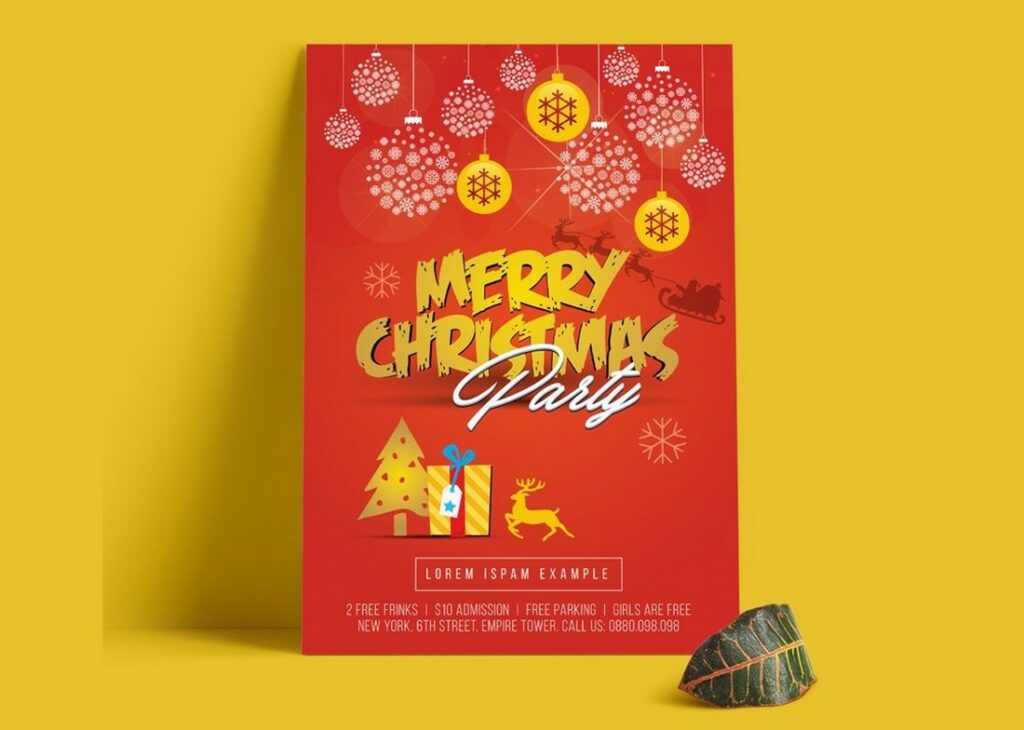 30+ Templat Flyer Pesta Natal & Ulang Tahun Terbaik - desainae.com
