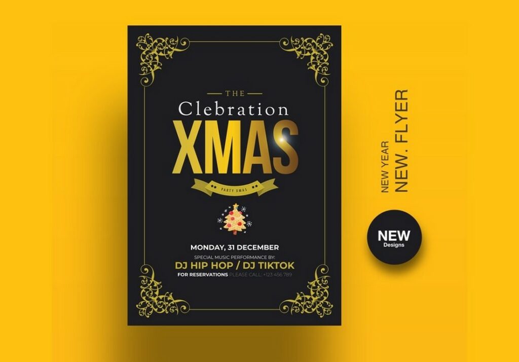 30+ Templat Flyer Pesta Natal & Ulang Tahun Terbaik - desainae.com