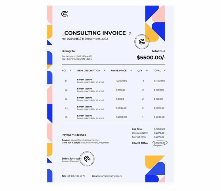12+ Best Invoice Templates for Google Docs | Design Shack