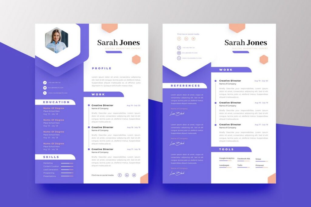 50 Best CV Resume Templates 2022 Website Design Build