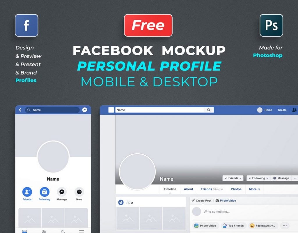 25+ Best Facebook Cover & Post Mockups | Design Shack