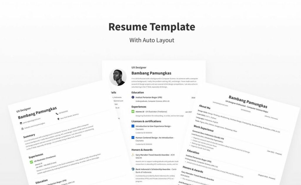 20+ Best Figma Resume & CV Templates | Design Shack