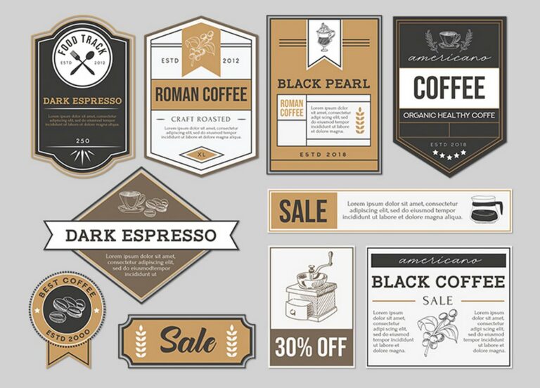 25+ Templat Desain Label Minuman & Makanan 2024 - desainae.com