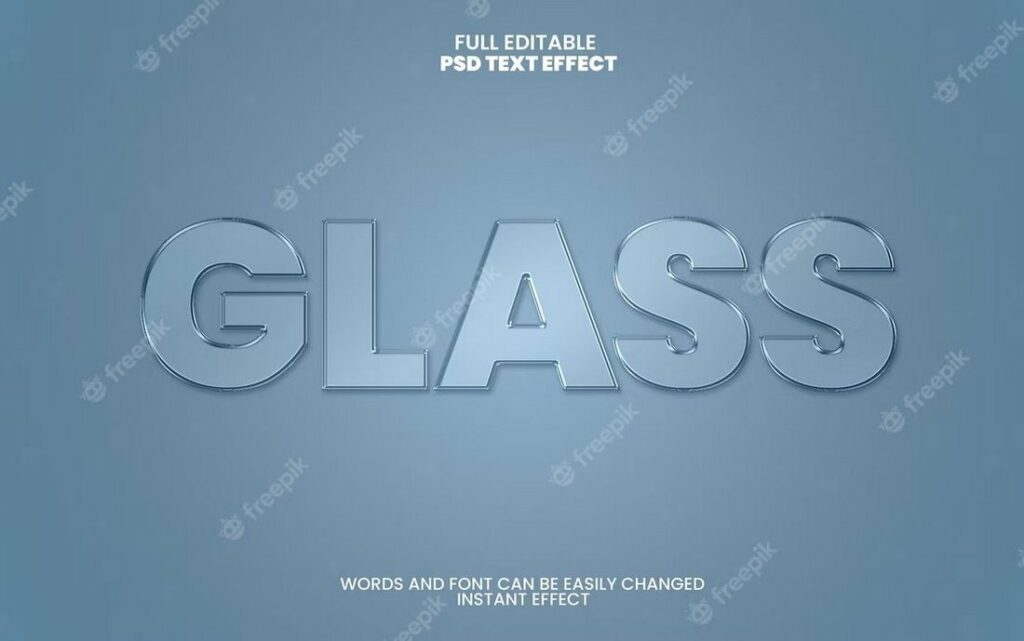 25+ Best Photoshop Glass Effect Templates, Textures & Text Effects ...