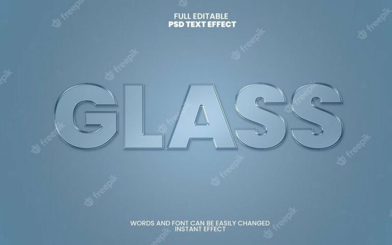 25+ Best Photoshop Glass Effect Templates, Textures & Text Effects ...