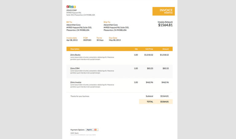 20+ Best Invoice Templates for Word (Free & Pro) 2022 | Design Shack