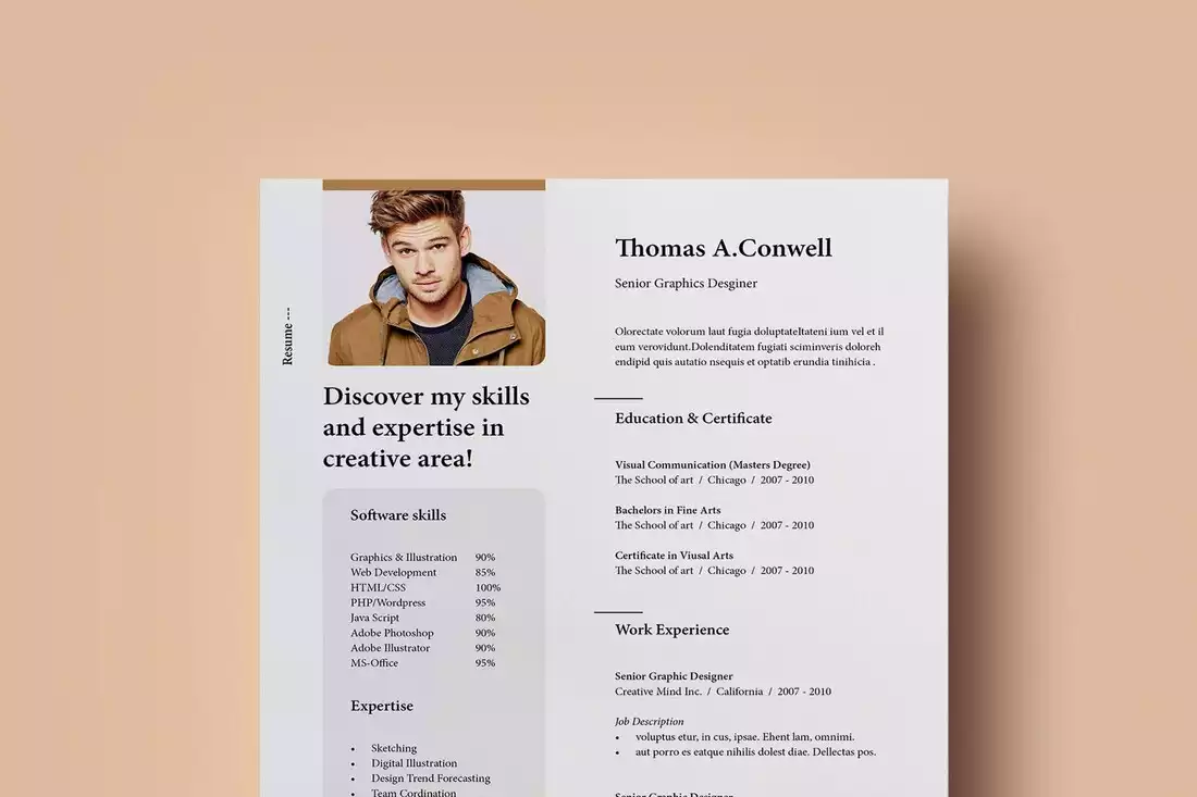 Minimal Resume Template | Design Shack