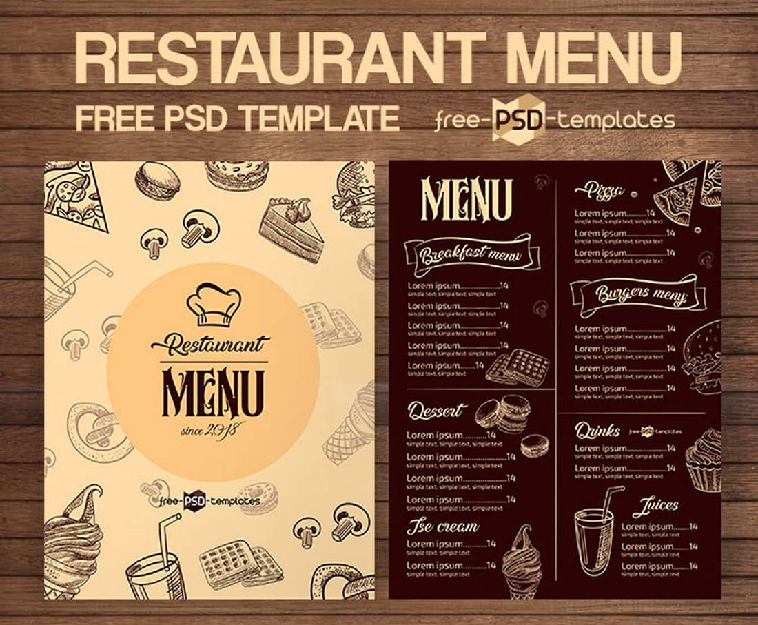 Food Menu Template Psd Free Download Serat