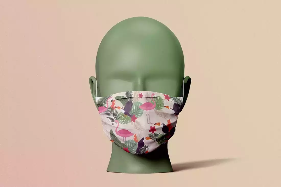 Front-Facing Face Mask Mockup | Design Shack