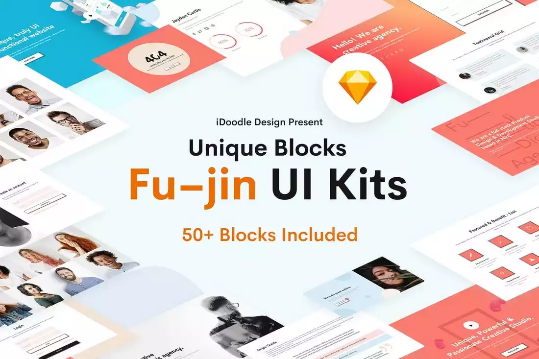 Fu–Jin Creative UI Kits Sketch Template | Design Shack