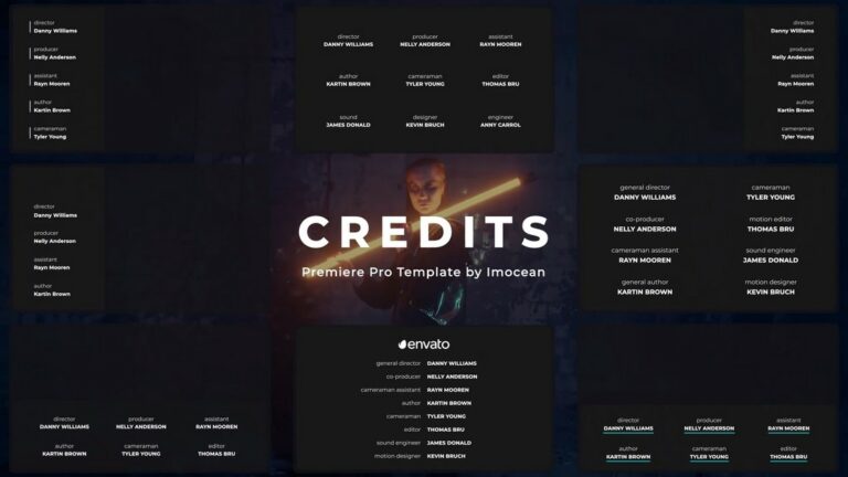 20+ Best Premiere Pro Credits Templates (For Rolling & Scrolling ...