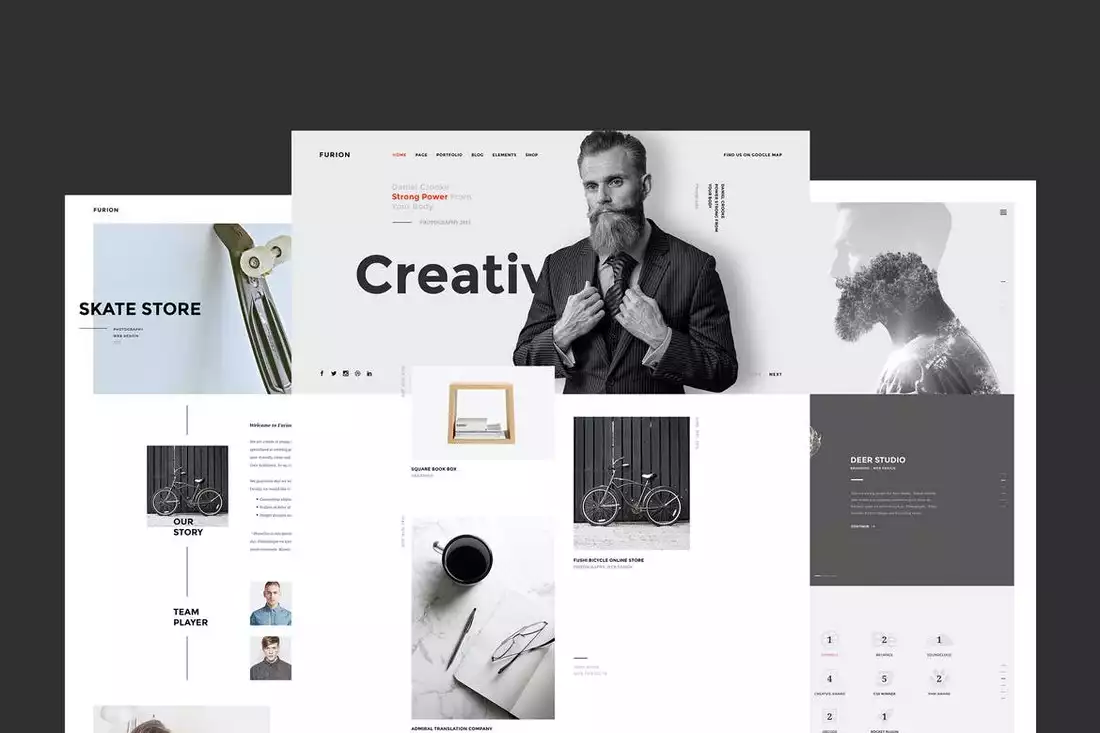 Furion Creative Website Sketch Template | Design Shack