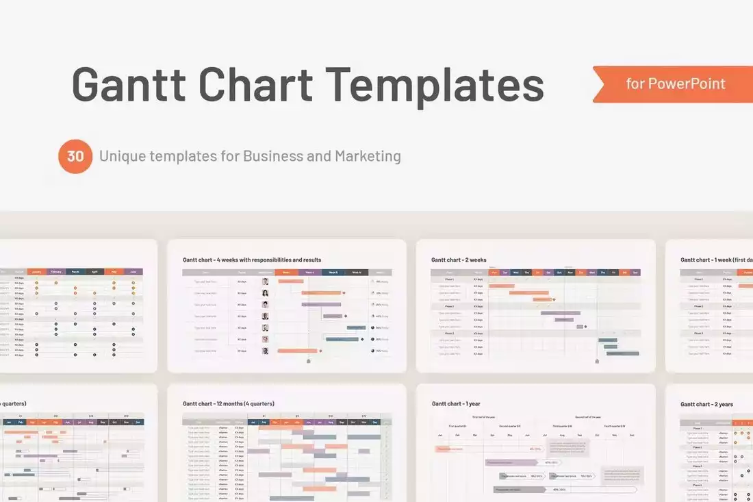 Gantt Chart PowerPoint Templates | Design Shack