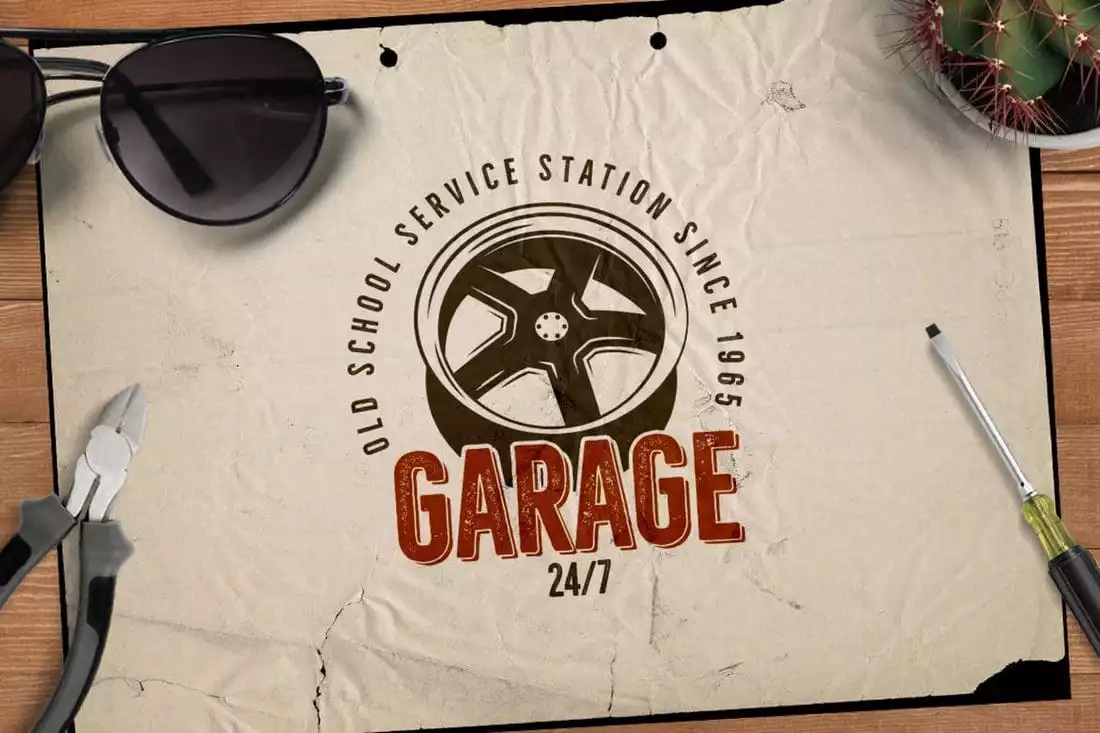 Garage Car Service Emblem Retro Logo | Design Shack