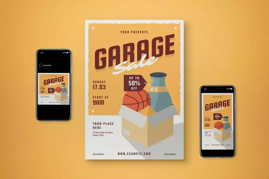 Garage Sale Flyer Template Set | Design Shack
