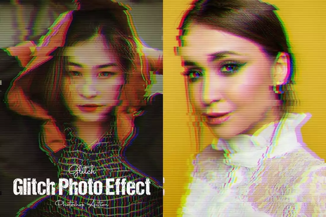Glitch Effect Photoshop Action for Instagram | Design Shack
