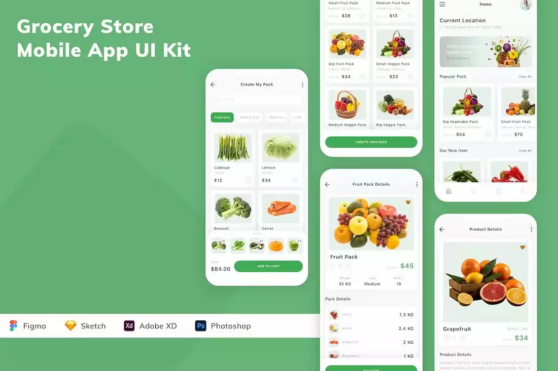 Grocery Store Mobile App UI Kit for Adobe XD | Design Shack Grocery Store Mobile App UI Kit for Adobe XD | Design Shack