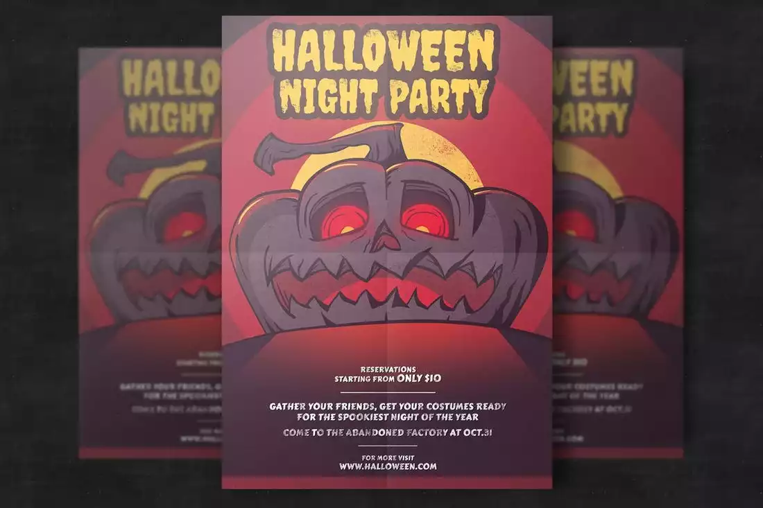Halloween Pumpkin Party Flyer Template | Design Shack