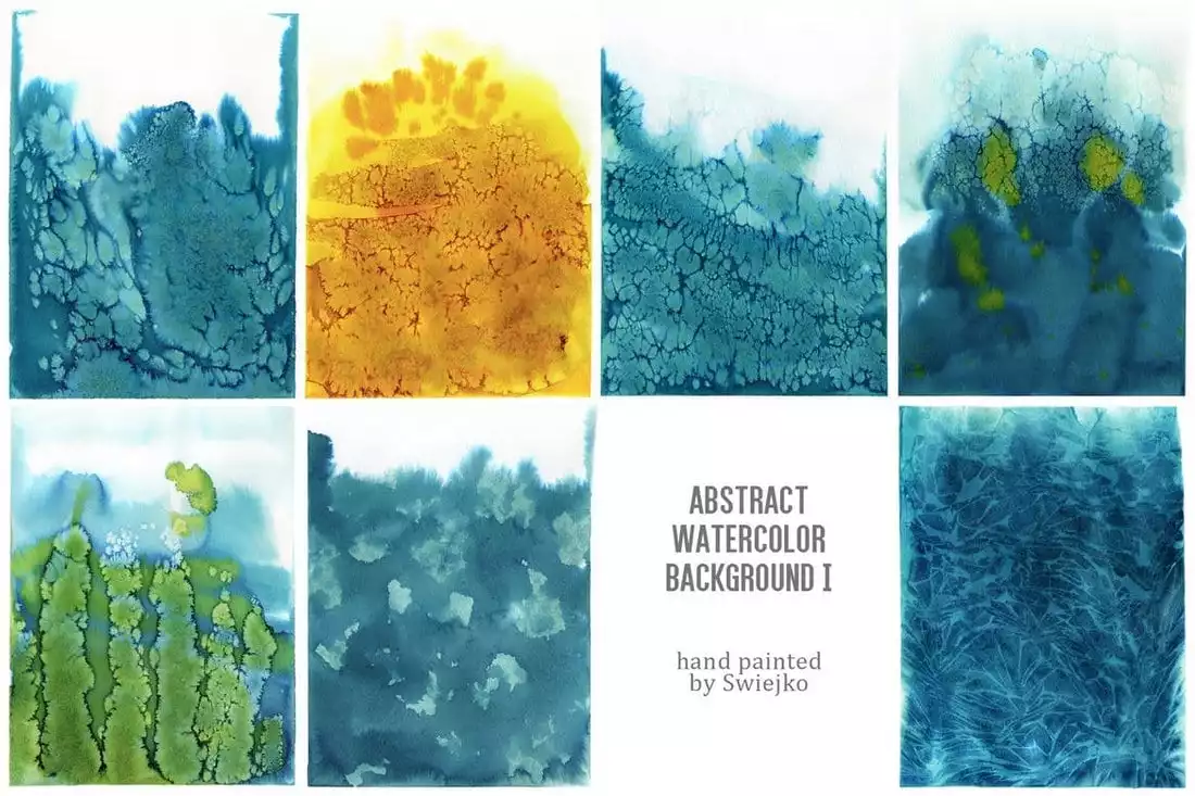 Hand-Painted Abstract Watercolor Backgrounds | Design Shack
