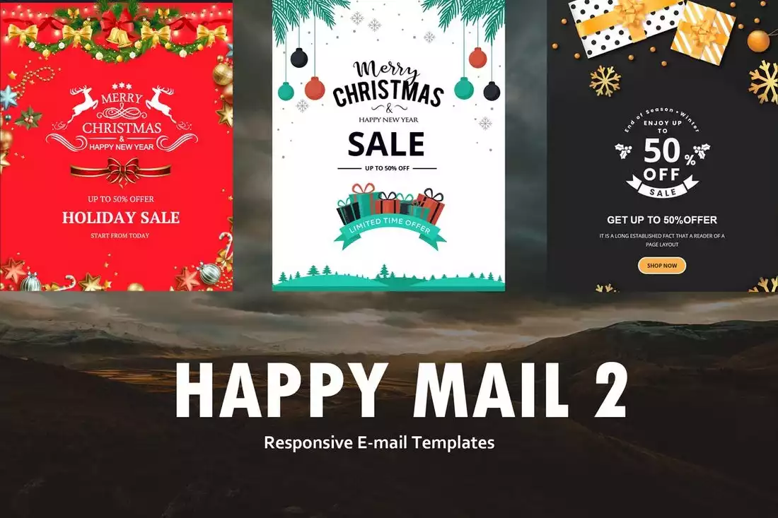 Happy Mail Christmas Email Templates Set | Design Shack