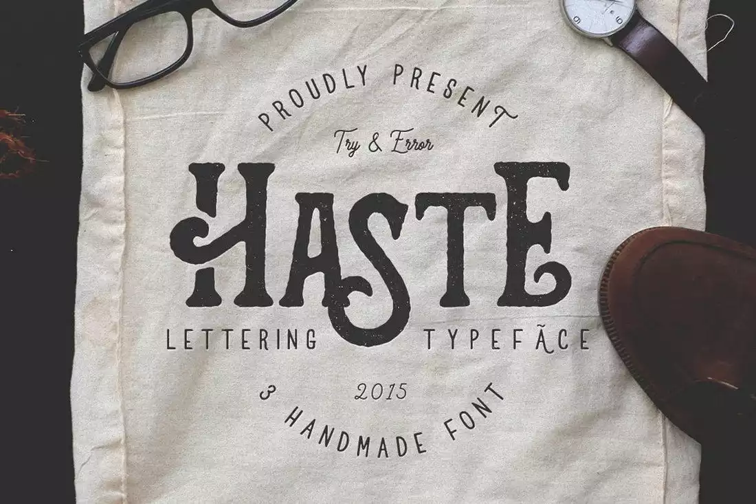Haste Handmade Rustic Font | Design Shack