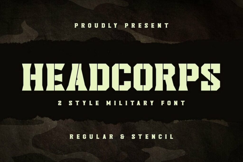 20+ Best Military & Army Fonts (Stencil Style) | Design Shack