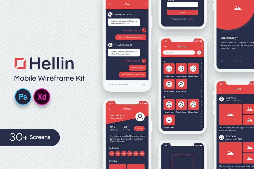 35+ Mobile App Wireframe Templates: iPhone + Android | Design Shack