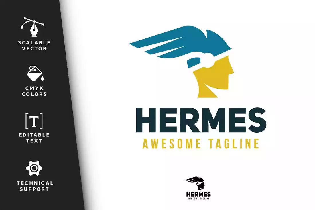 Hermes Creative Logo Template PSD | Design Shack