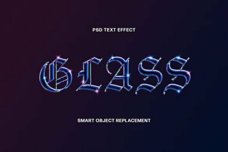 25+ Best Photoshop Glass Effect Templates, Textures & Text Effects ...
