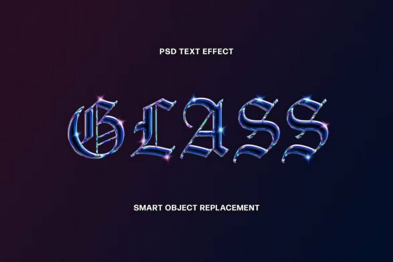 25+ Best Photoshop Glass Effect Templates, Textures & Text Effects ...