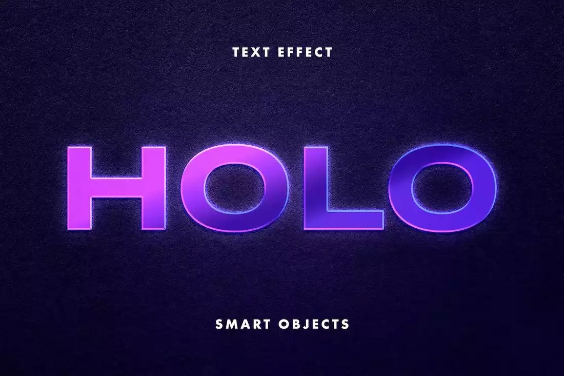 Holographic Gradient Text Effect for Photoshop | Design Shack