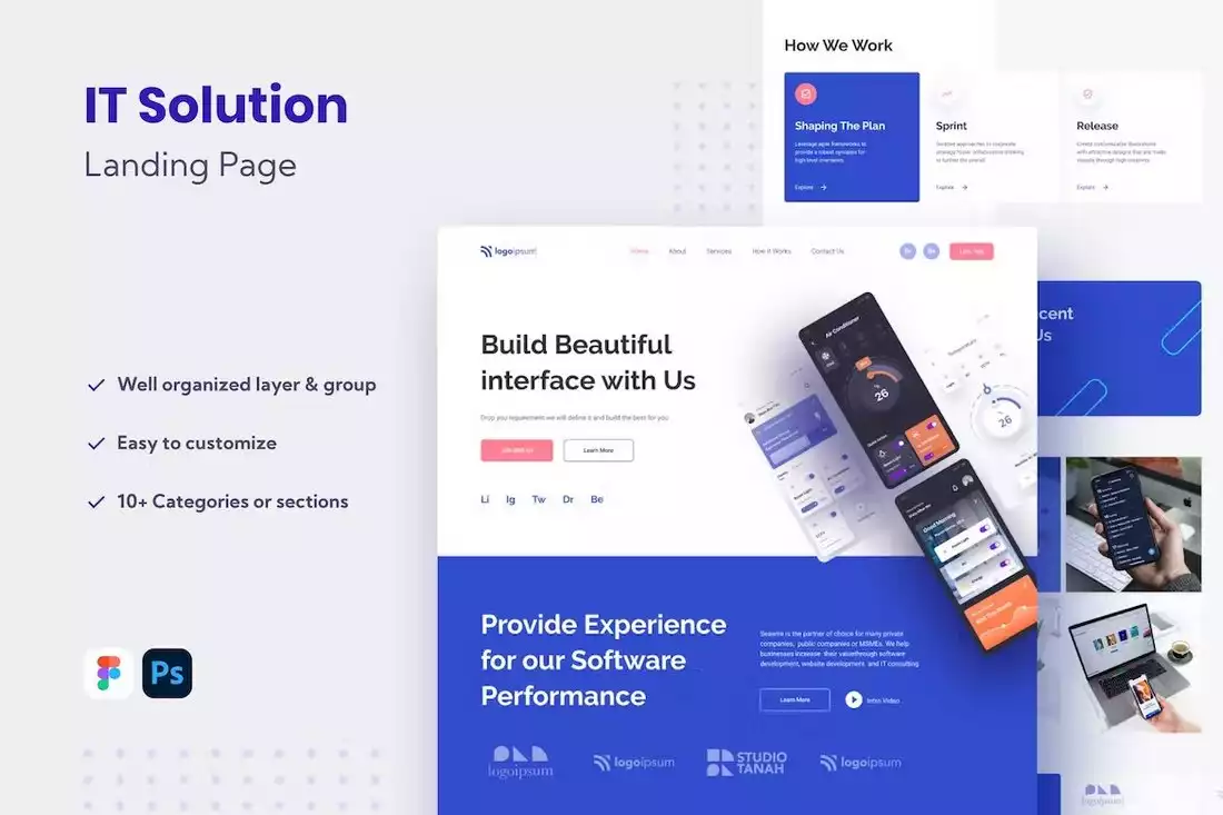 IT Solution Website Template for Figma | Design Shack