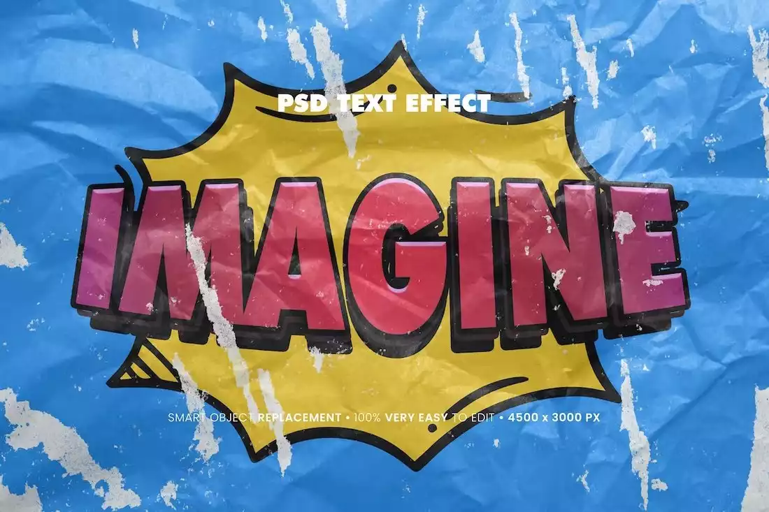 Imagine Comic Style Photoshop Text Effect | Design Shack