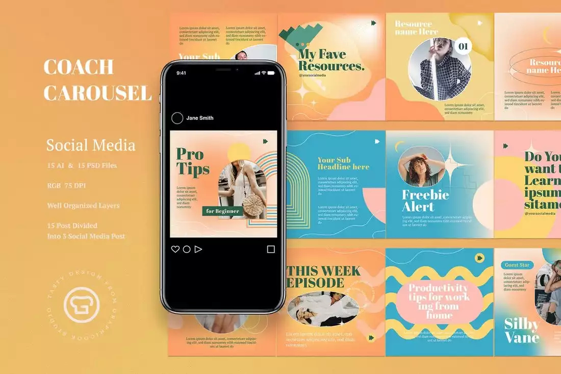 Instagram Coach Carousel Templates | Design Shack