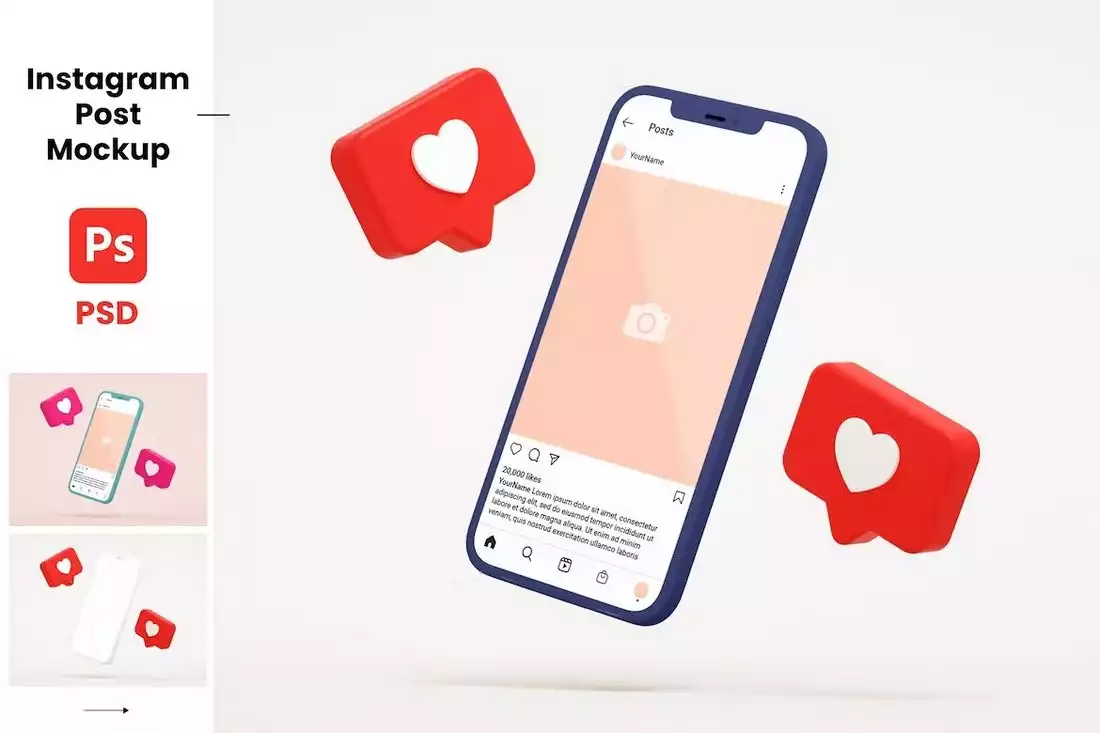 Instagram Post Interface Mockup | Design Shack