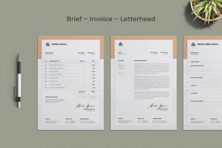 50+ Best Invoice Templates for InDesign & Illustrator (Free + Premium ...