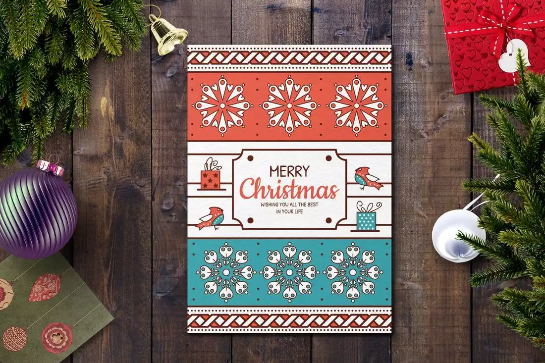 Joyful Christmas Card Template | Design Shack
